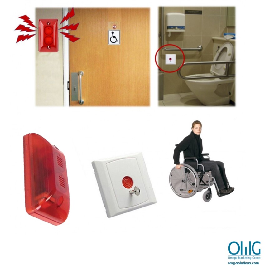 EA033B – Toilet Emergency Alarm for Disabled / Handicap (Strobe Light ...